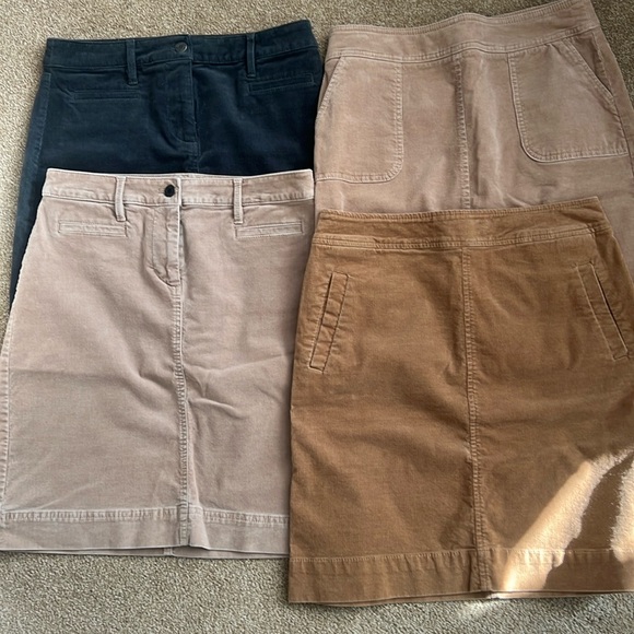Talbots | Skirts | Talbots Lot Of 4 Corduroy Skirts Size 2 Tan Beige ...